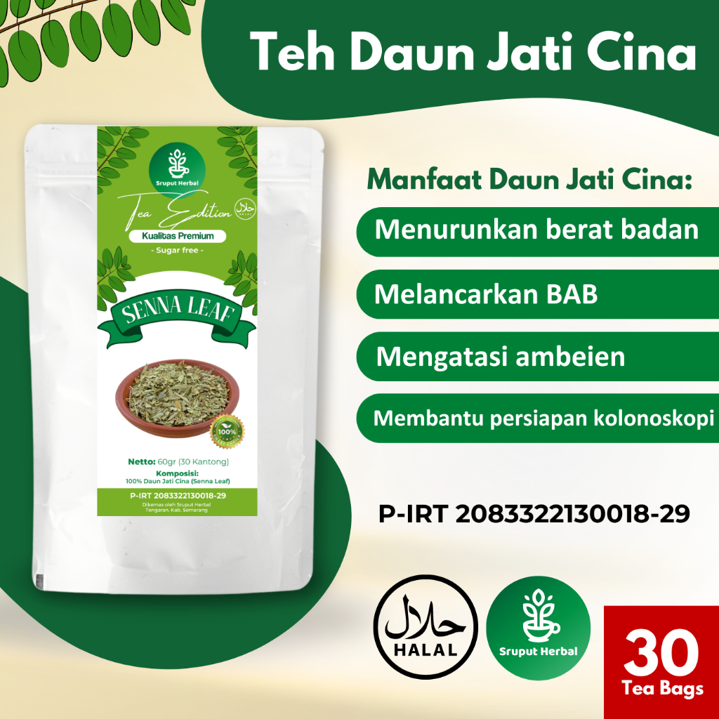 Jual Senna Leaf Tea | Teh Diet Daun Jati Cina 30 Kantong Teh | Teh ...