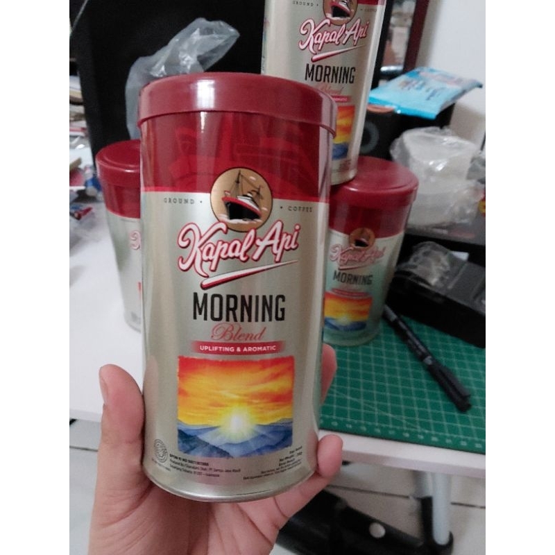 Jual Kopi Kapal Api Morning Blend [kopi bubuk] 200 gr kemasan kaleng ...