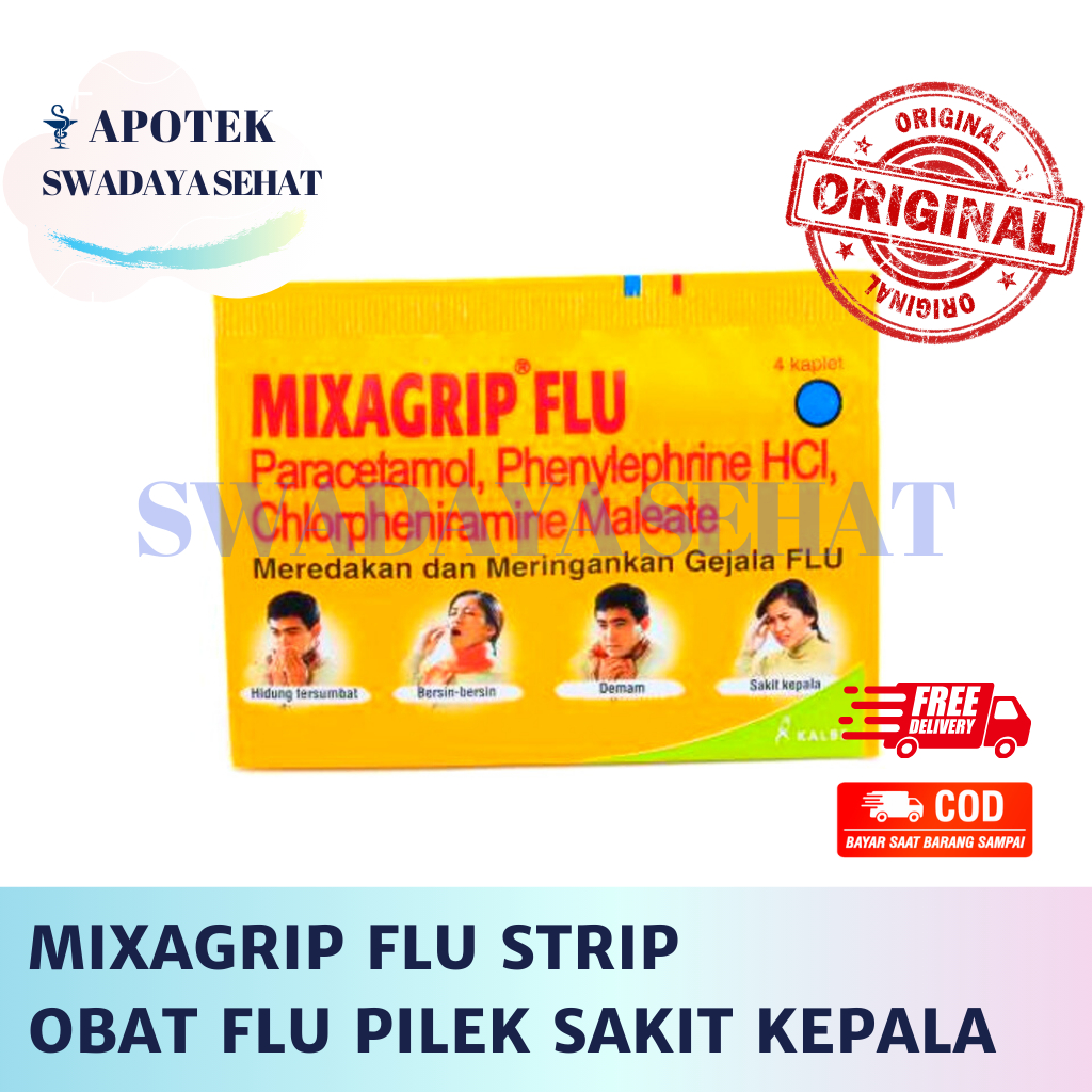Jual MIXAGRIP Flu Strip 4 Tablet - Obat Pilek | Shopee Indonesia