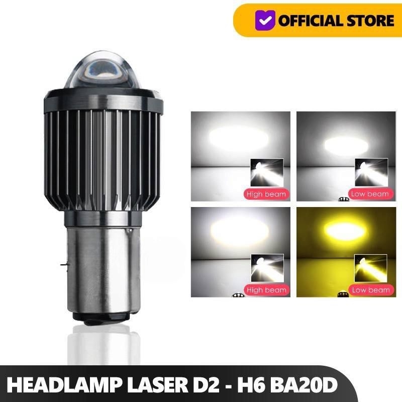 Jual LAMPU LED LASER BA20D H6 LED LASER D2 H6 BA20D LAMPU LED MOTOR ...
