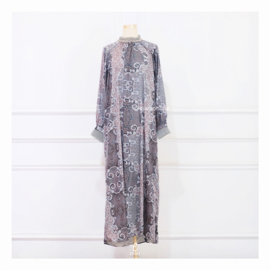 Jual EIWA | Dress Ralula Grey | Shopee Indonesia