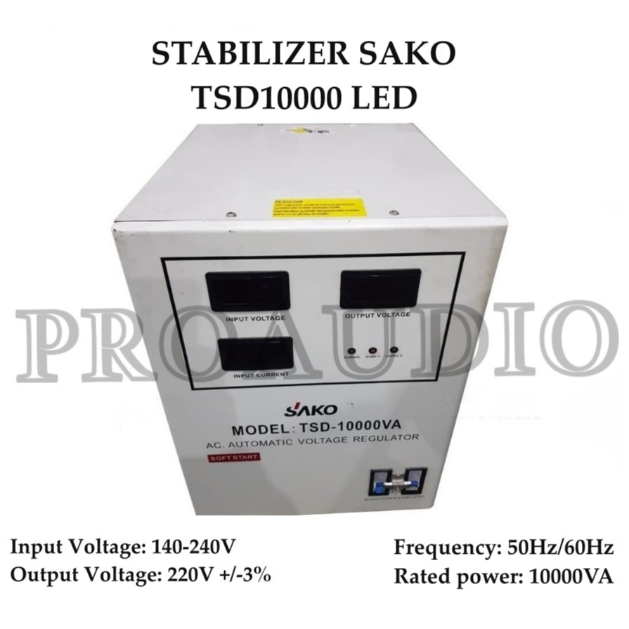 Jual Stabilizer Listrik SAKO TSD 10000 VA LED Digital Original | Shopee ...