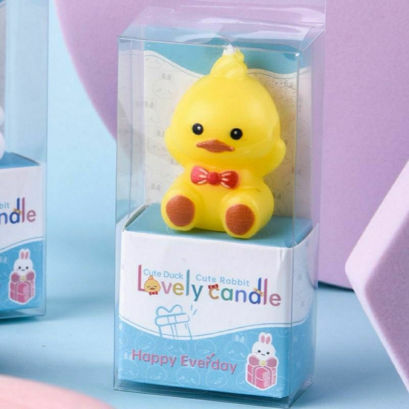 Jual Lilin ulang tahun karakter kelinci bebek kuning duck rabbit candle ...
