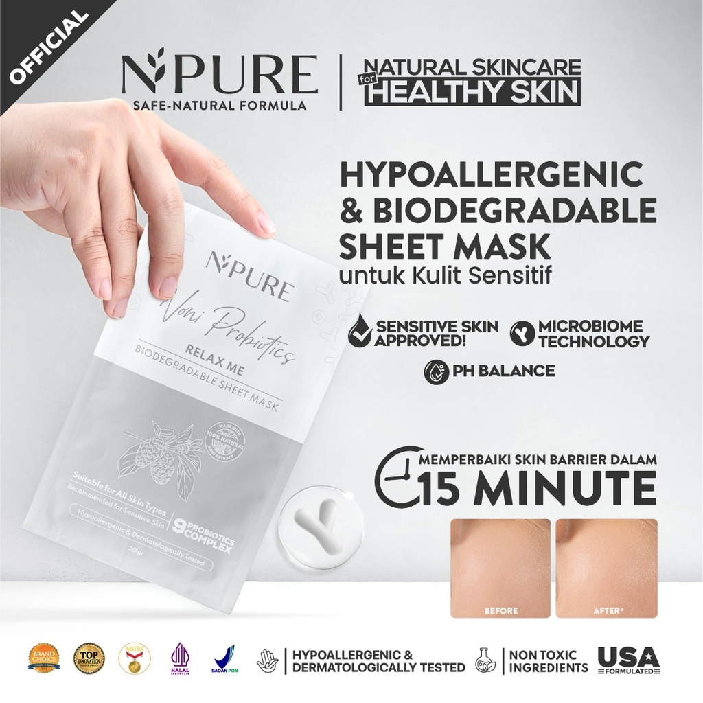 Jual NPURE 6 pcs Sheet Mask Cica/Noni/Marigold/Licorice | Shopee Indonesia