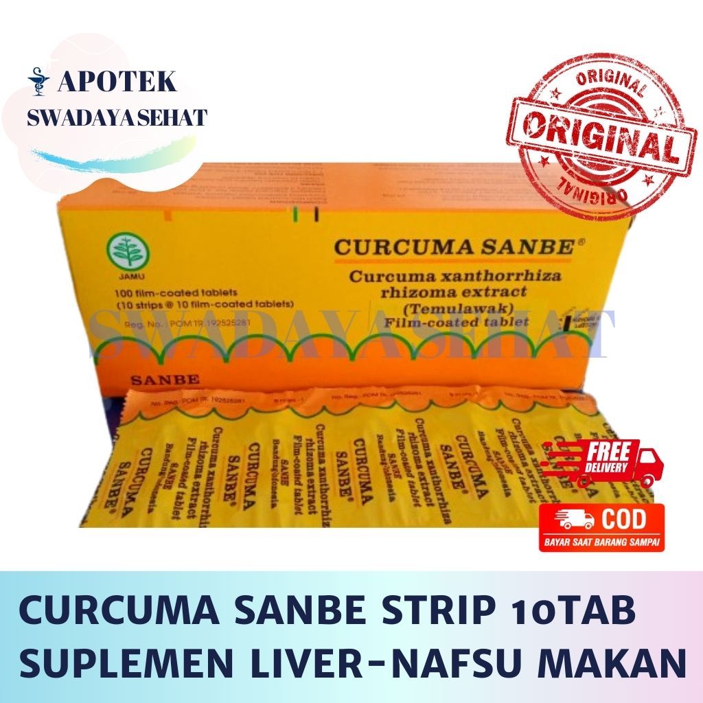 Jual CURCUMA SANBE Strip 10 Tablet - Suplemen Fungsi Liver Hati ...