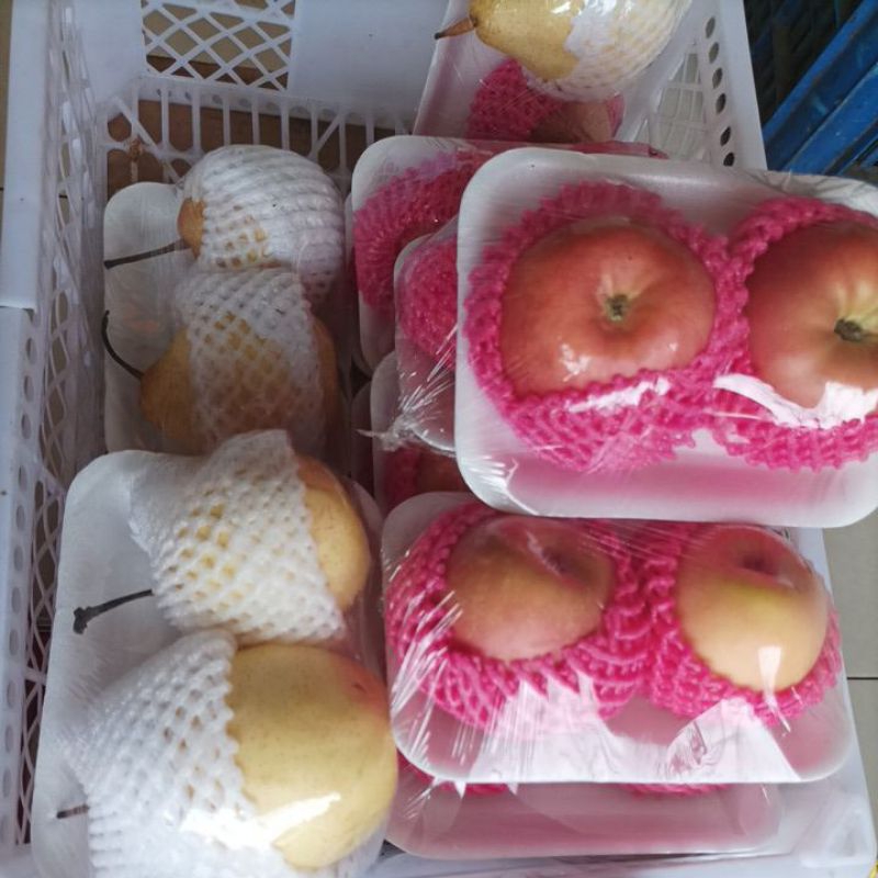 Jual Paket Buah Serba Murah, Pir, Apel Fuji, anggur, sawo, Jeruk, Naga ...