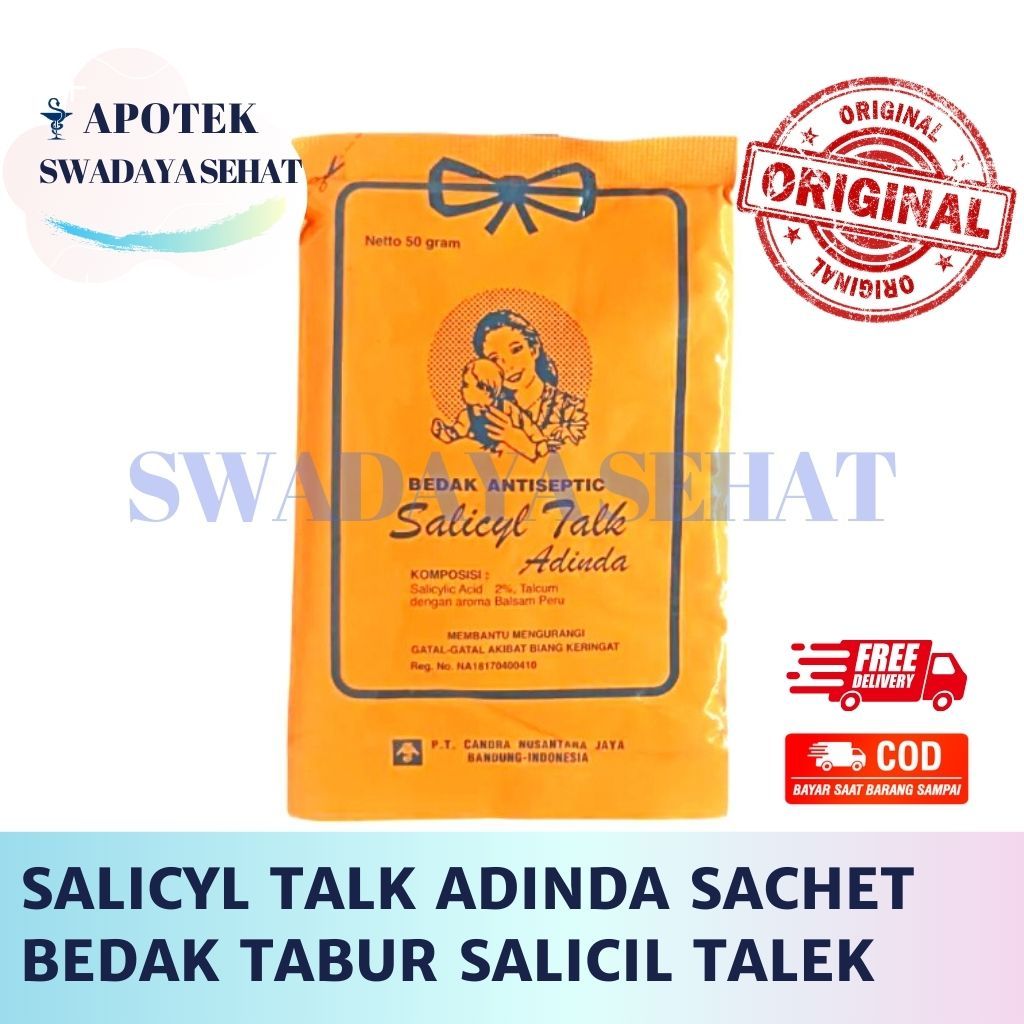 Jual SALICYL TALK Adinda 50 GR Bedak Tabur Salicil Salisil Talek Untuk ...