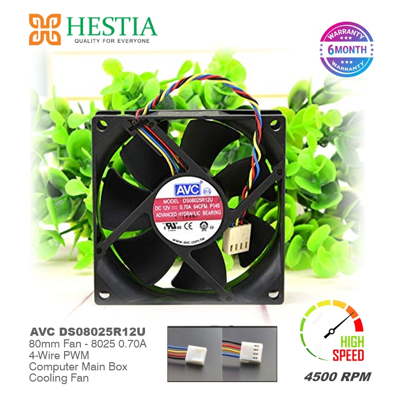 Jual Fan Cooling CPU AVC TURBO 8 cm 7 cm DC 12v High Speed 4500 RPM ...