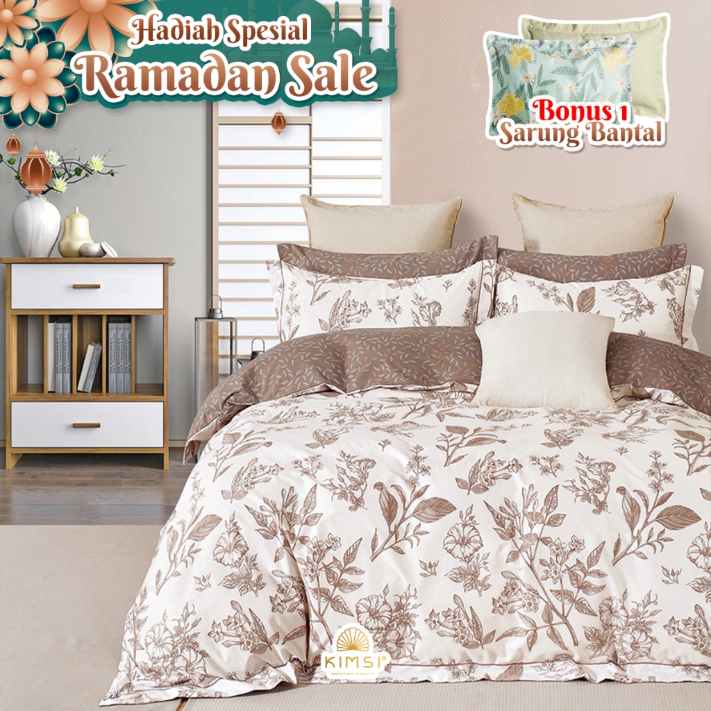 Jual Sprei Dan Bedcover Set Katun Jepang Premium Kimsi Ukuran 160x200-200x200 Seprai Cotton ...