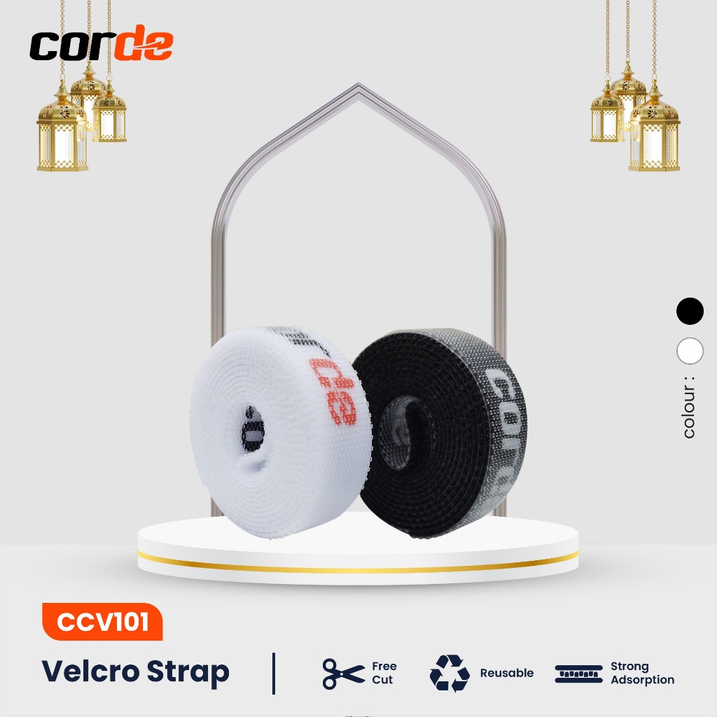 Jual Cable Ties CORDE Organizer Velcro Strap Pengikat Kabel Perekat ...