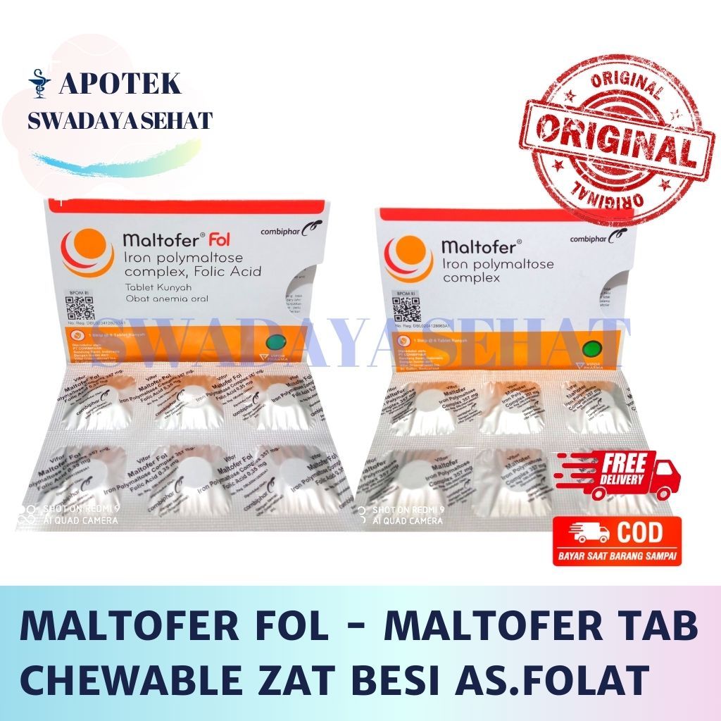 Jual MALTOFER FOL Strip Tab - Maltofer Biasa Chewable Tablet Kunyah ...