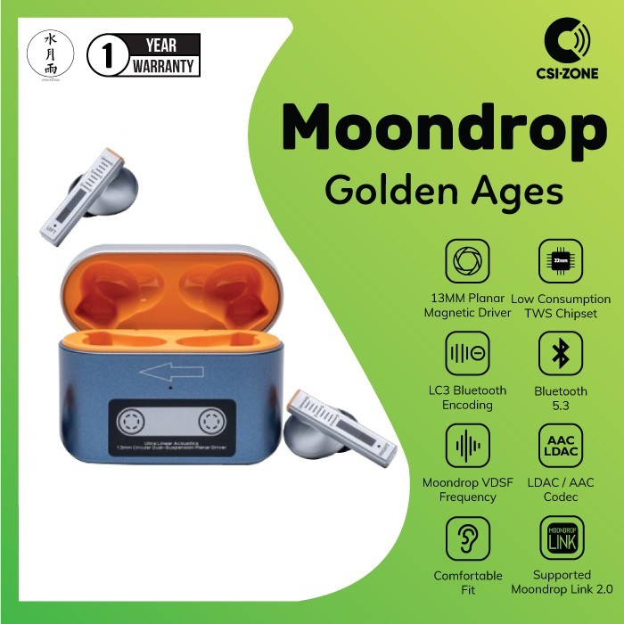 Jual Moondrop Golden Ages Planar True Wireless / TWS LDAC In Ear ...