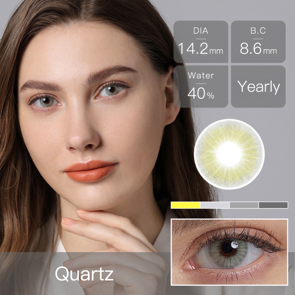 Jual Softlens Minus 0.00/-8.00 Icy gray Ochre lensa kontak 14.2mm ...