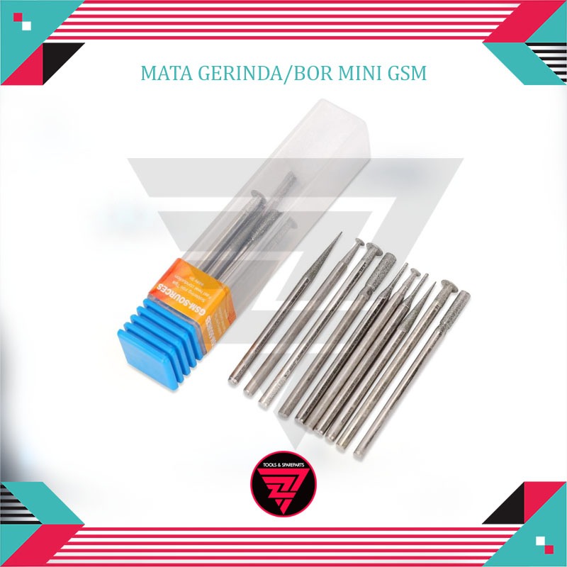 Jual Mata Gerinda GSM / Bor Mini Sett 2UUL Isi 10pcs Grinder Polish Pen ...