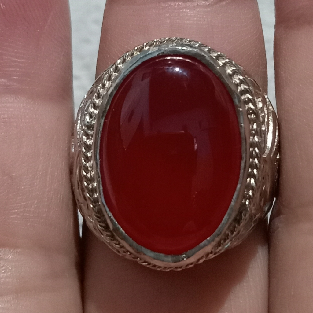 Jual Cincin Batu Akik Red Carnelian atau Akik Darah Asli NTD | Shopee ...