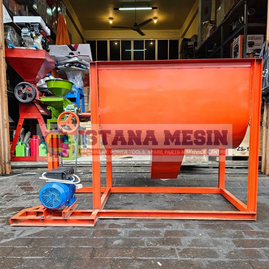 Jual MESIN PENGADUK MIXER PAKAN TERNAK KAP 100KG COMPLETE DINAMO MOTOR ...