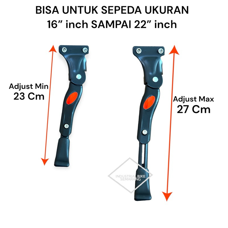 Jual (( ADJUSTABLE 23cm - 27cm )) Standar Sepeda Ukuran 16 18 20 22 24 ...