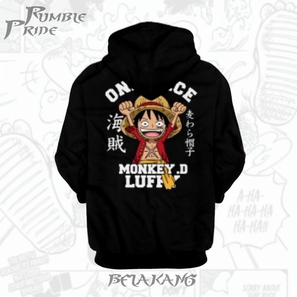 Jual Hoodie Anime ONE PIECE LUFFY 0042 Sweater Anime Premium Holiganz ...