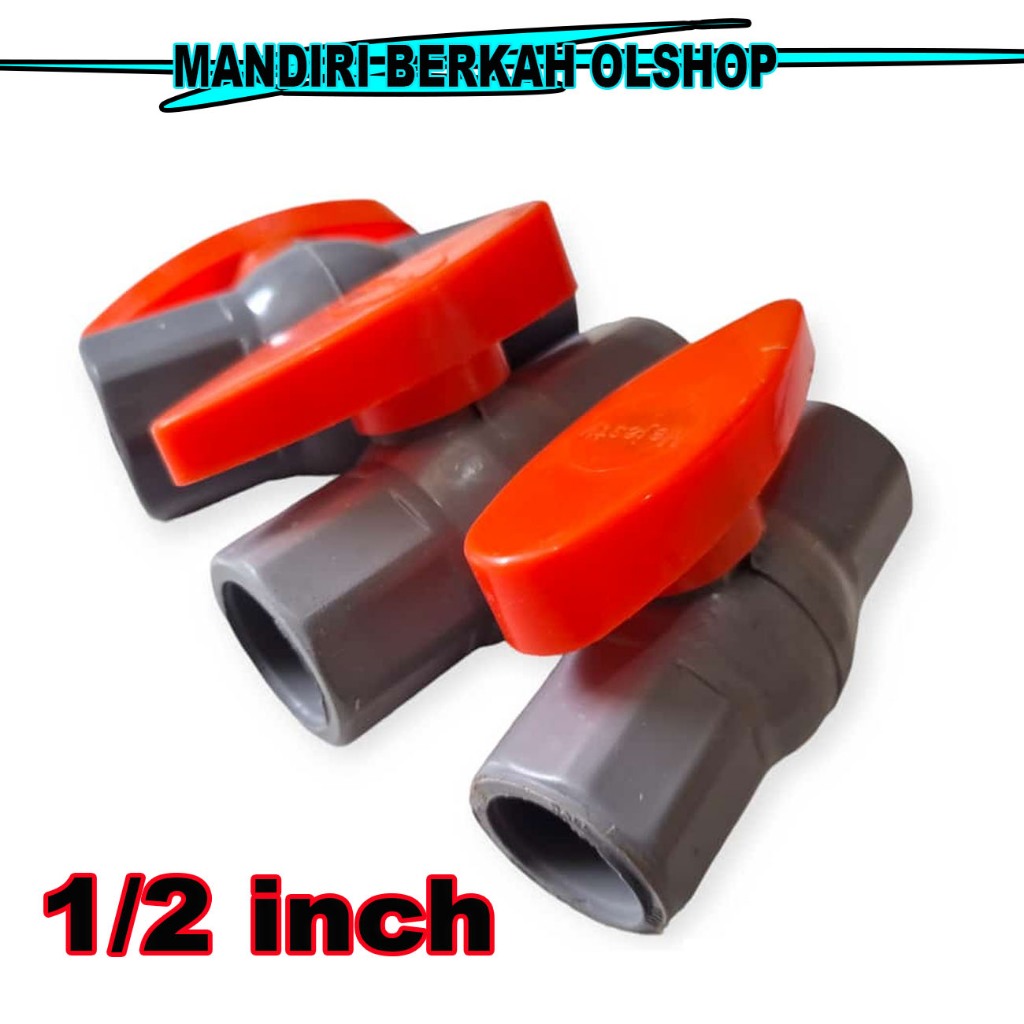 Jual Ball Valve 1/2 Inci PVC MAJESTY / Stop Kran Pipa Ballvalve PVC 1/2 ...