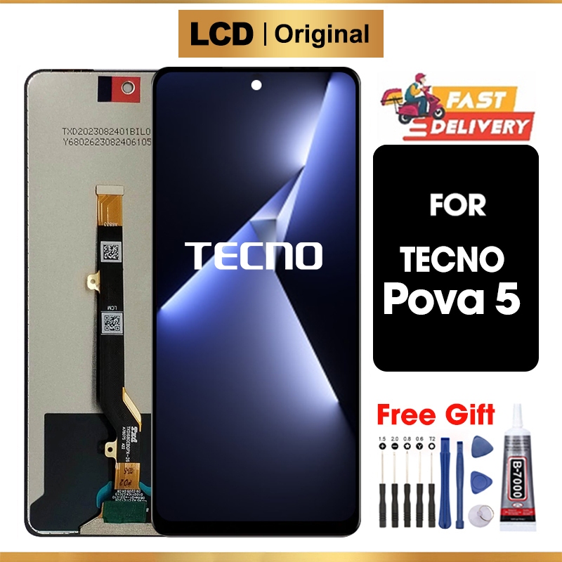 Jual LCD Tecno POVA 5 Original Touchscreen Fullset Asli Ori Compatible ...