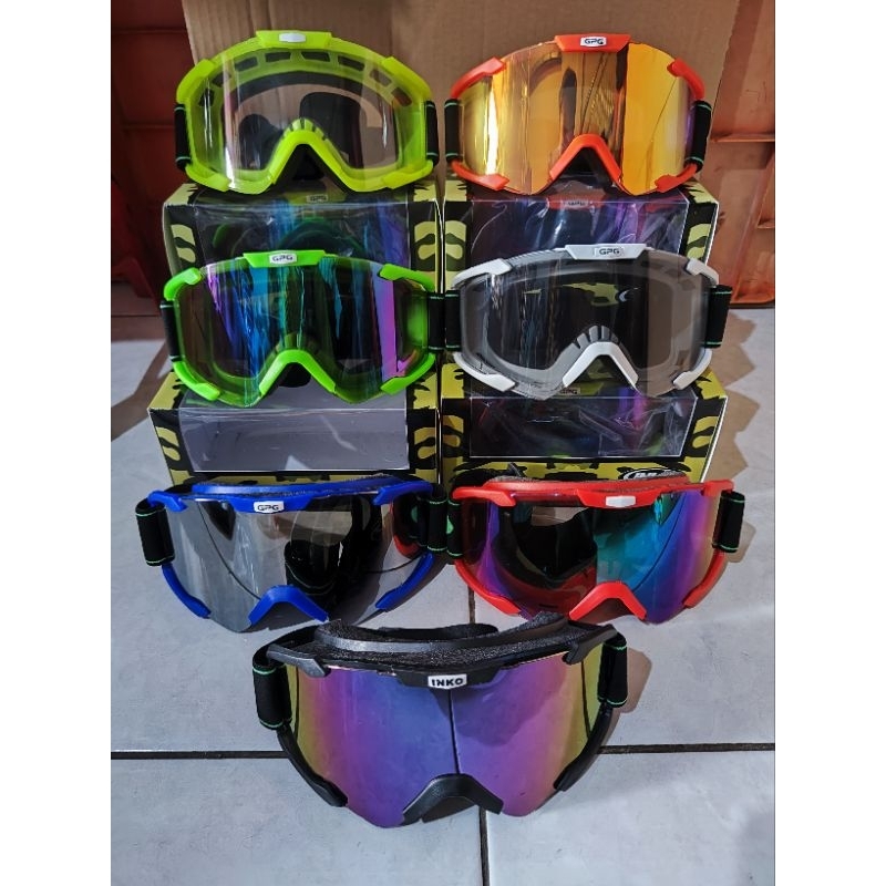 Jual Kacamata Helm Cross goggle safety INKO Kaca mata Helm Cross ...