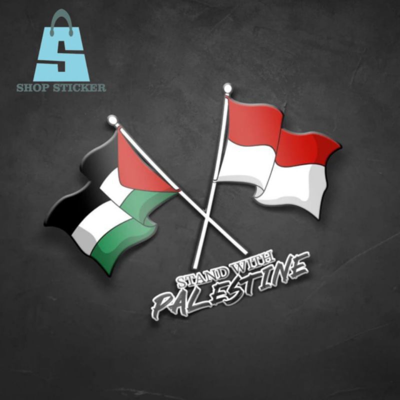 Jual Stiker sticker Indonesia Palestina bendera stand with Palestina ...