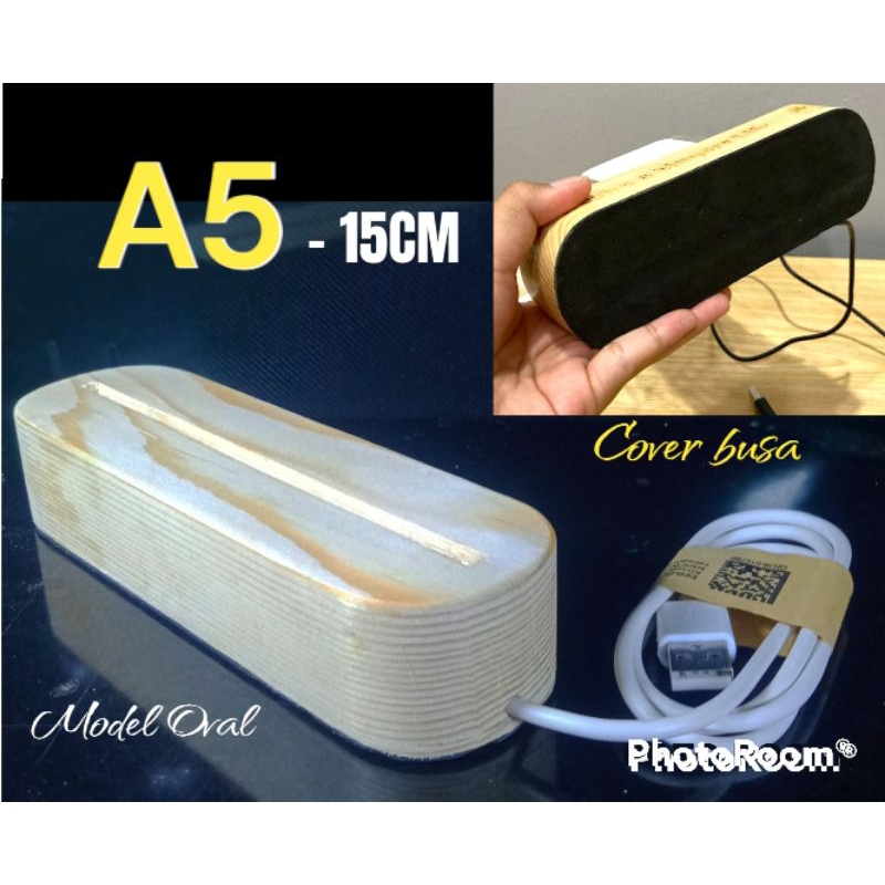 Jual Stand led akrilik A5 - 15 cm/Base lamp Led Akrilik Model Oval ...