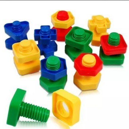 Jual PUZZLE MUR BAUT nut and bolt Sekrup Tebal Mainan Edukasi Bongkar ...