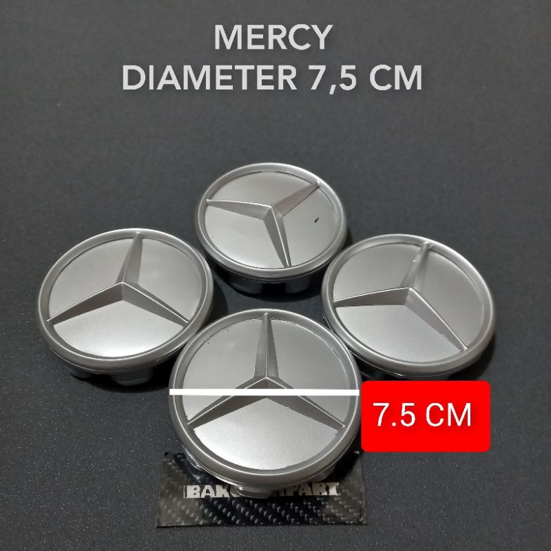 Jual Dop roda tutup velg mobil MERCY MERCEDES BENZ diameter 7.5 cm ...