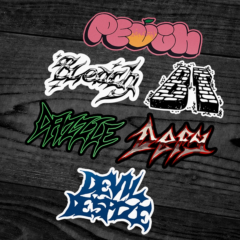 Jual PEACH / BLEACH / BT / DAZZLE / DEFY / DEVIL DESPIZE - Sticker Band ...
