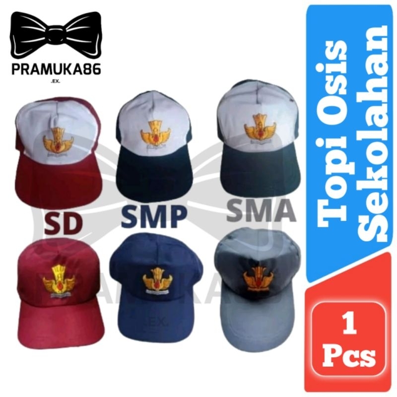 Jual Topi Sekolah Logo Osis Bordir - Topi Sekolahan SD SMP SMA | Shopee ...