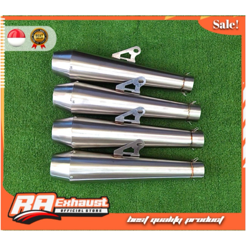 Jual Knalpot Japstyle Custom Thunder Caferacer inlet 38mm-50mm Knalpot ...
