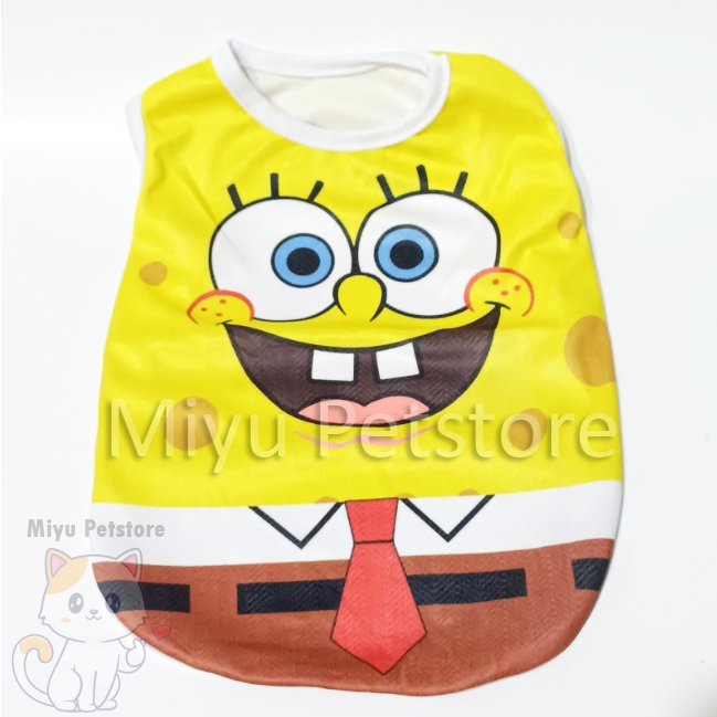 Jual Baju Kucing Motif Spongebob Baju Anjing Kecil Baju Anabul Cowok ...