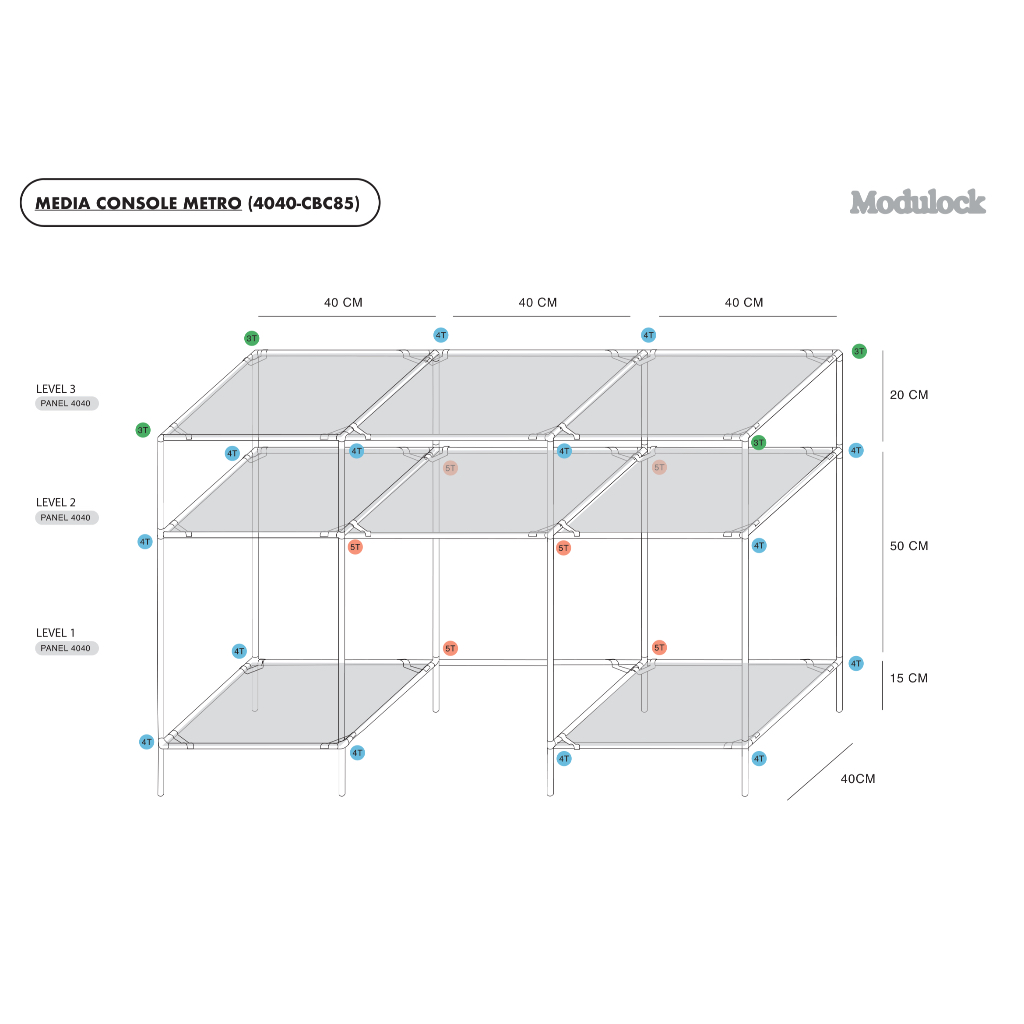 Jual Modulock Media Console Metro Set | Shopee Indonesia