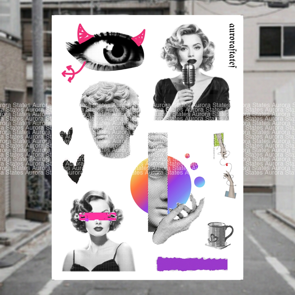 Jual COLLAGE STICKER PACKS | STICKER AESTHETIC RANSOM | STICKER HELM ...
