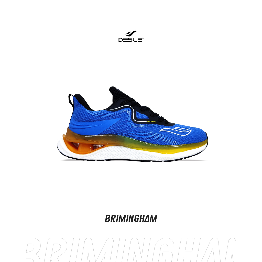 Jual Desle Shoes Sneakers Running Birmingham Biru Tua Oranye | Shopee ...