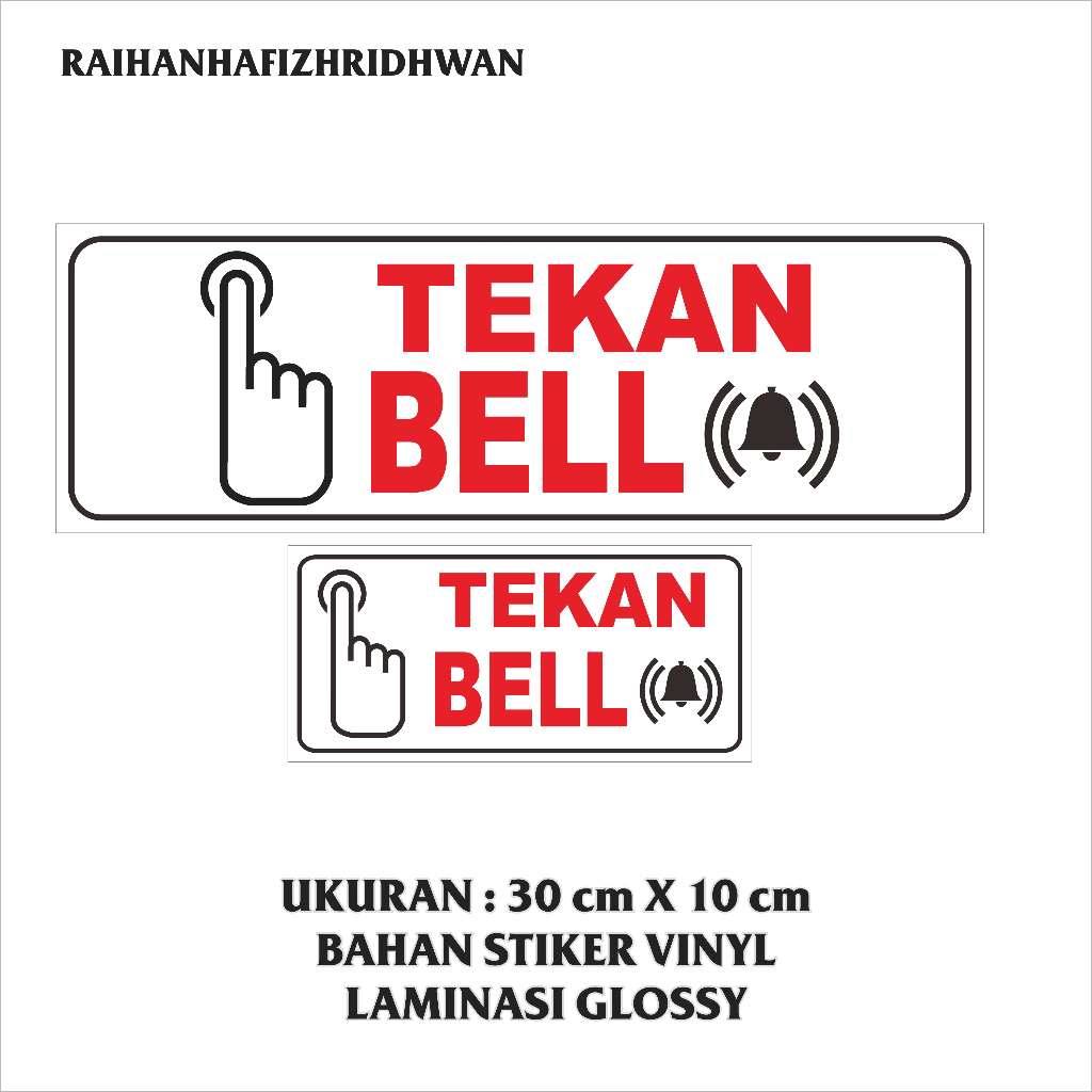 Jual STIKER VINYL TEKAN BELL | Shopee Indonesia