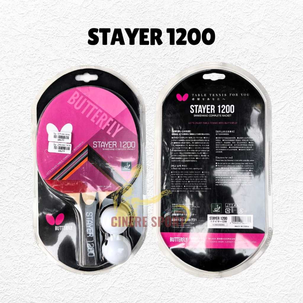 Jual Bet Tenis Meja Butterfly Stayer 1200 / 1800 / 3000 Original / Bat Pingpong | Shopee Indonesia