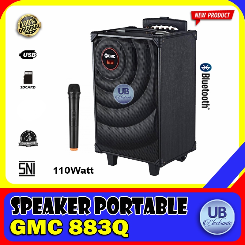 Jual SPEAKER PORTABLE GMC 10 INCH 883Q BLUETOOTH | Shopee Indonesia