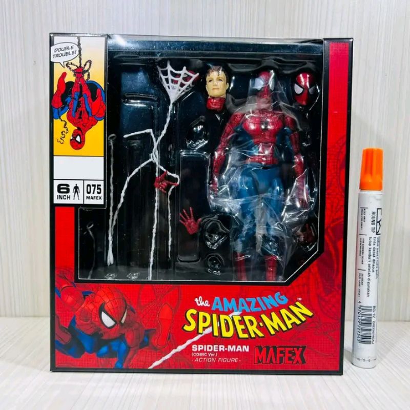 Jual mainan mafex act figureMafex 075 comic The Amazing spidermanrecast ...