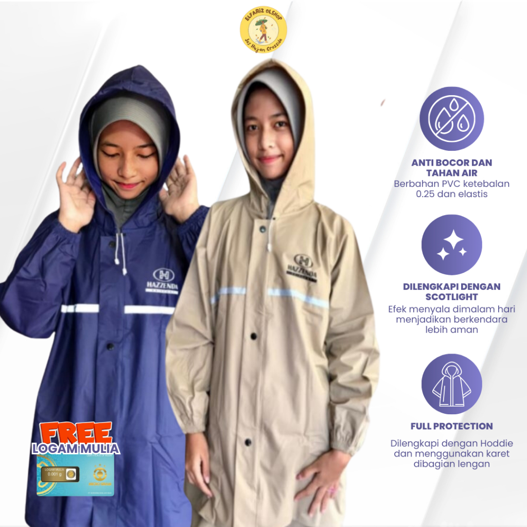 Jual Jas Hujan Hazzenda Pria Wanita Mantel Ujan Setelan Baju Dan Celana Dewasa Raincoat Polos ...