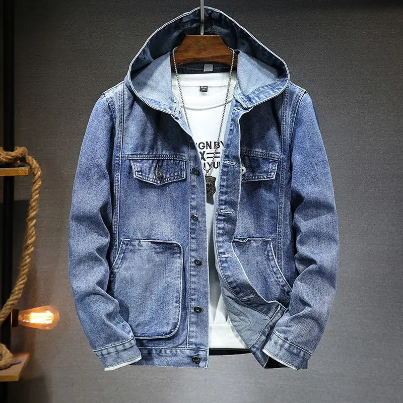 Jual Jaket Jeans Denim Bertudung|Jaket Denim Kupluk Sandwash Hitam ...