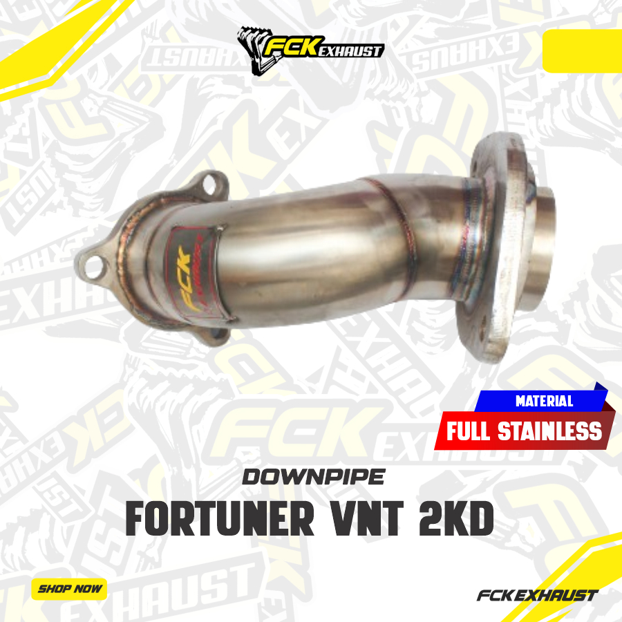 Jual Downpipe Fortuner VNT 2KD FCK Exhaust | Knalpot Mobil Racing ...