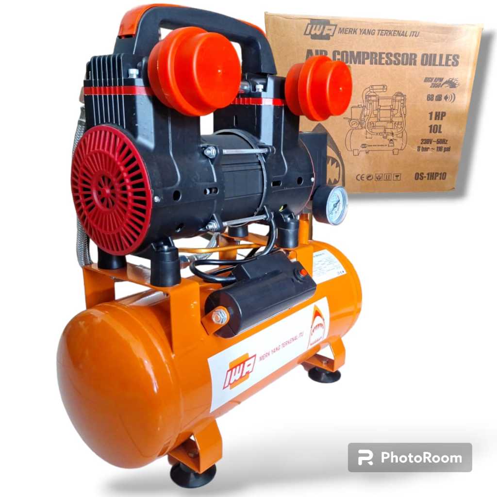 Jual Kompresor Angin Tanpa Oli / Air Compressor Silent 1HP IWA ...