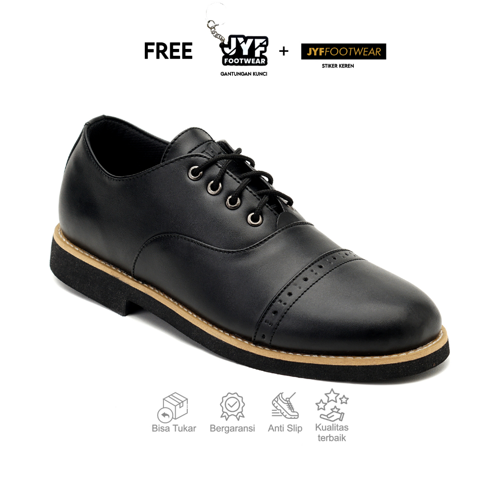 Jual JYF - Major Black Sepatu Loafers Pria Formal Kantor Kerja Kuliah ...