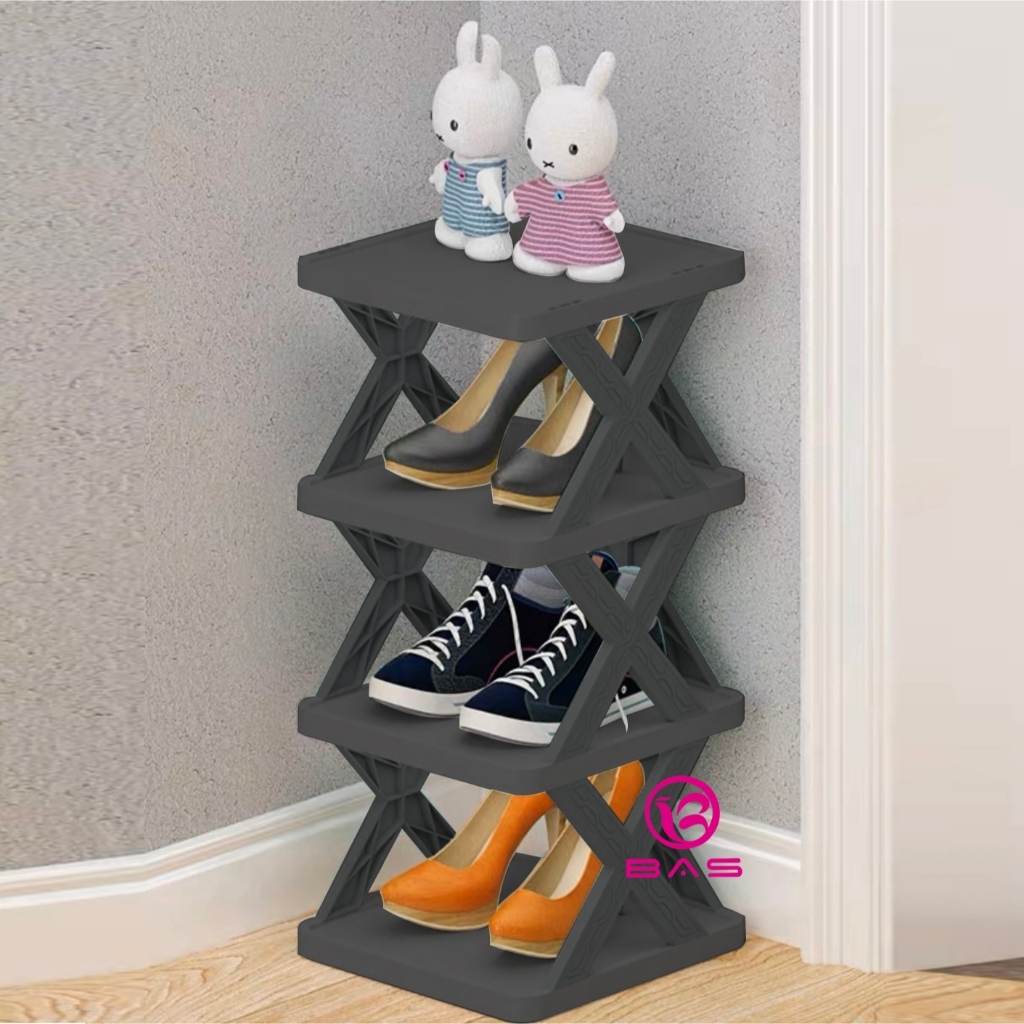 Jual Rak Sepatu dan Sendal 4 Susun Tempat Sepatu Sendal Aesthetic Rak ...