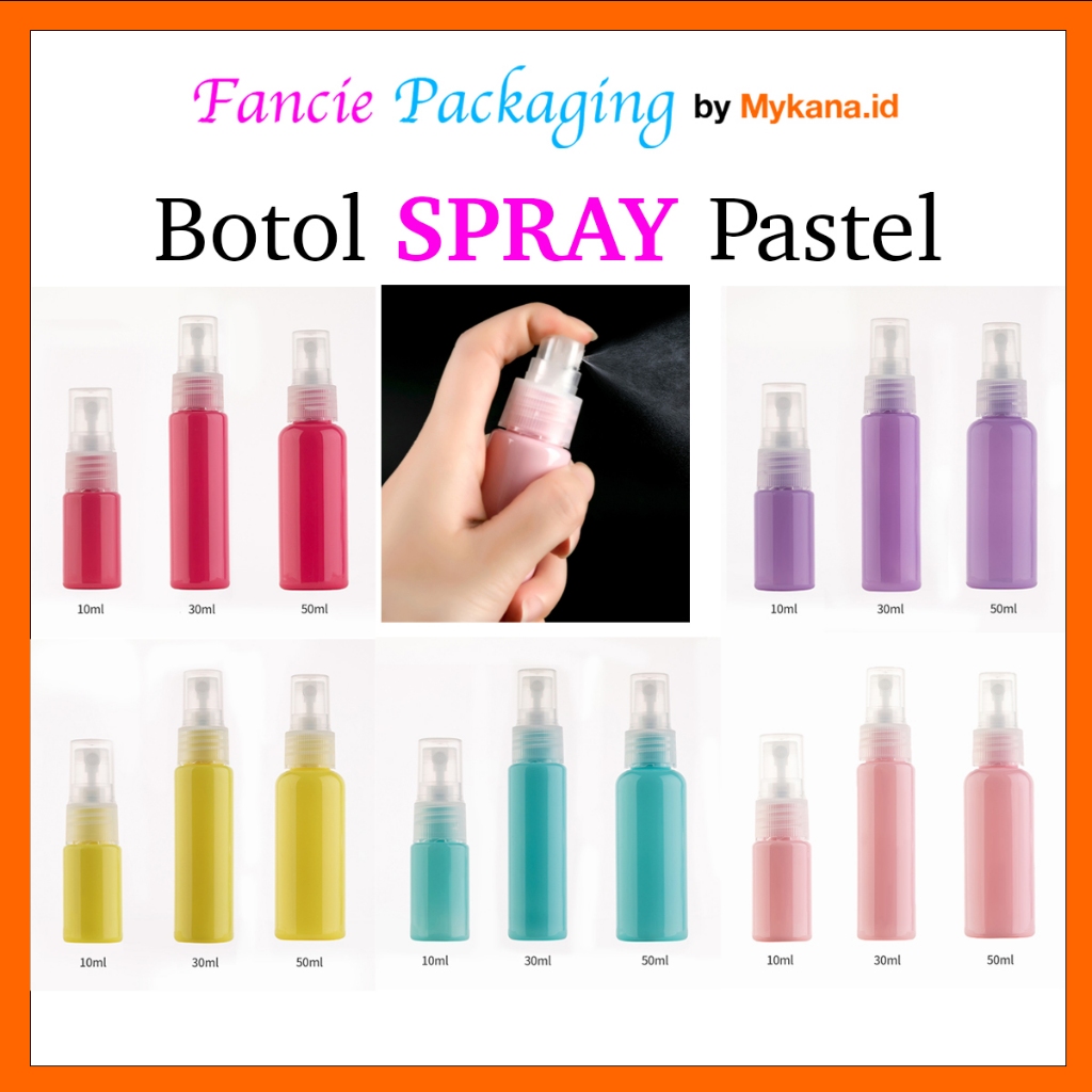 Jual Botol Spray 10ml 30ml 50ml Pastel Macaron Color - FANCIE PACKAGING ...
