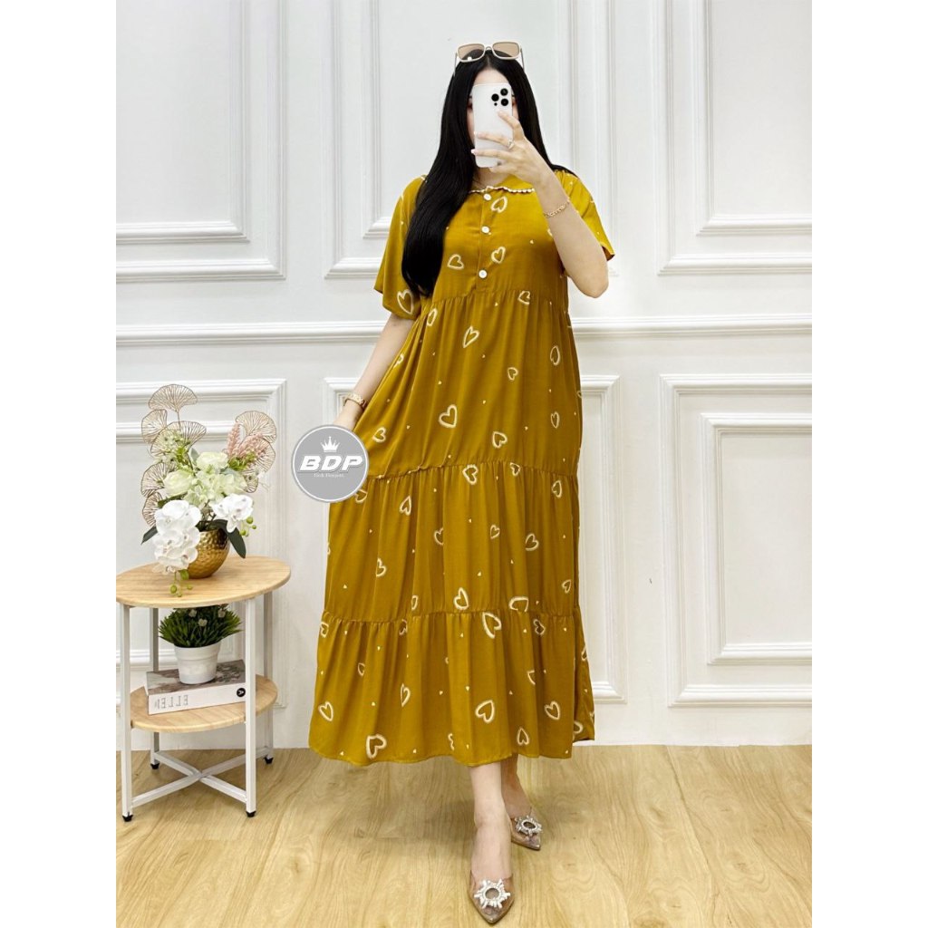 Jual Dianputri - Daster wanita Panjang Rayon Grade A Busui Resleting Depan | Daster chibi ...