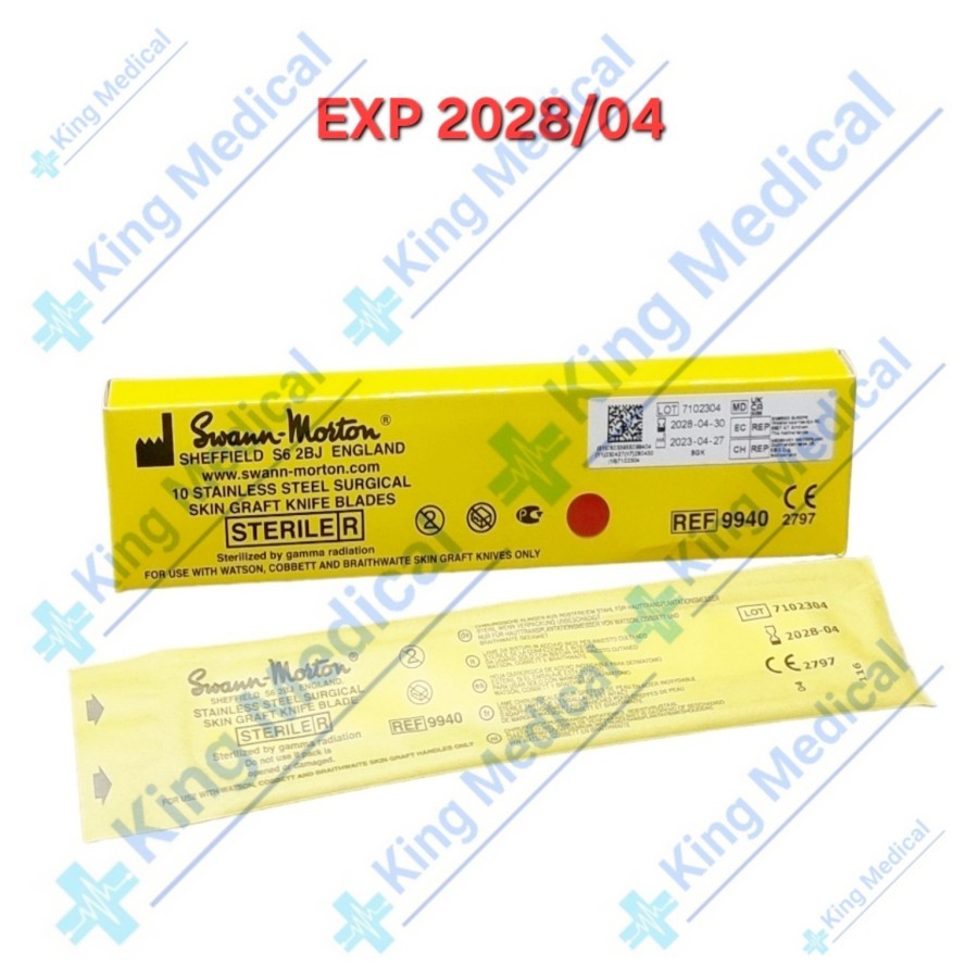 Jual Mata Pisau Humby Skin Graft Blade 158mm Swann Morton ECERAN ...