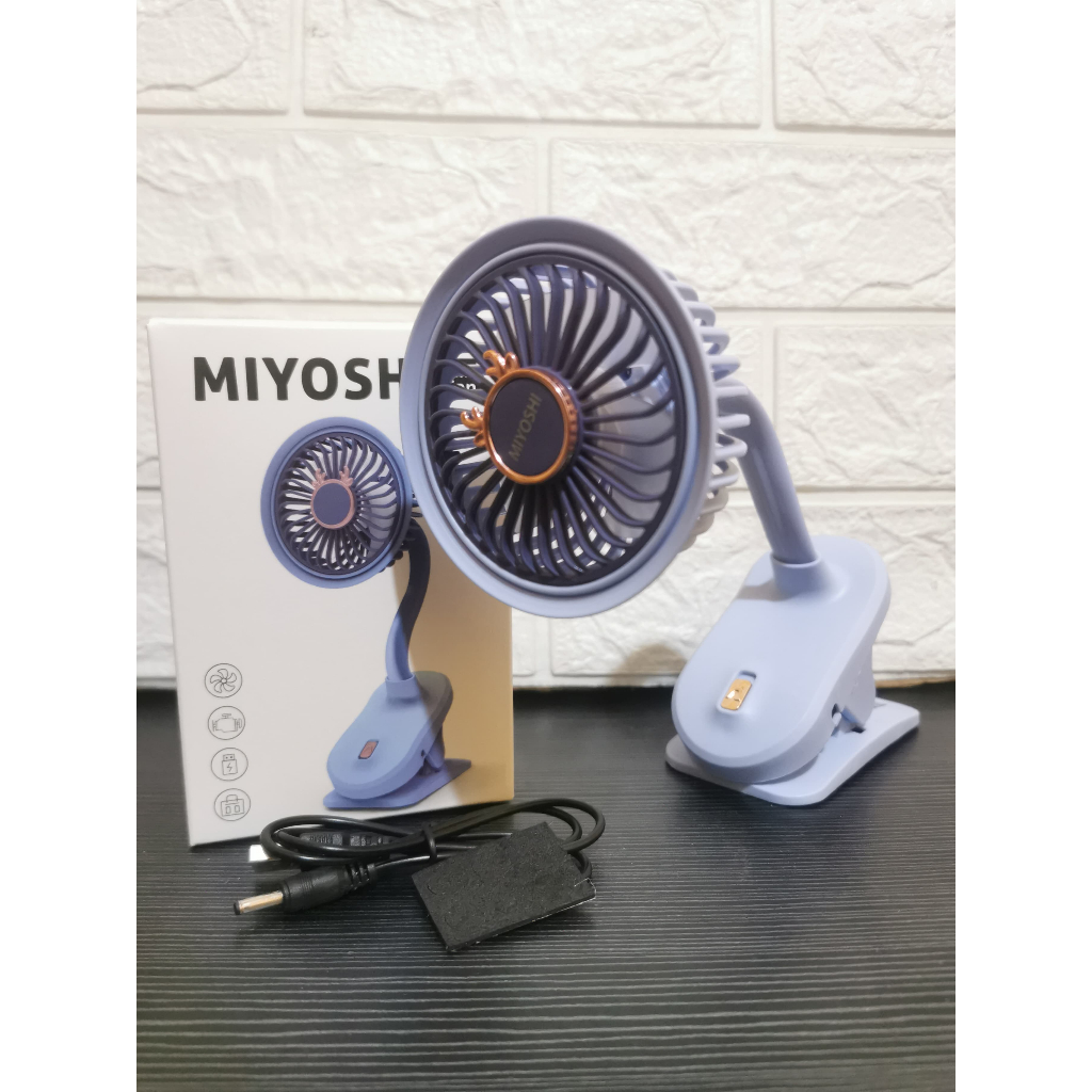 Jual ( OM ) Kipas Mini USB Clip Mini Fan Rotating / Kipas Angin Meja ...